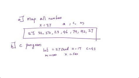 Solved Given The Linear Congruential Generator Lcg Method X Ax C Mod M C 0 I 0 1