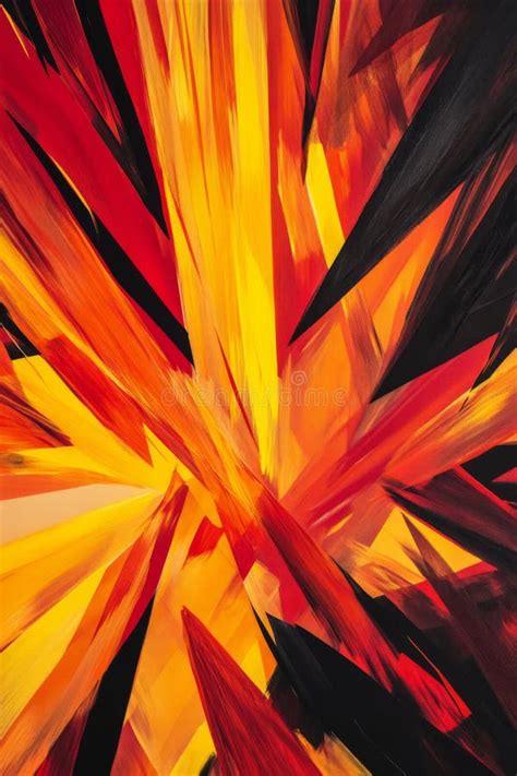 A Dynamic Abstract Design Featuring Sharp Angular Lines In Vibrant Shades Of Red Orange And