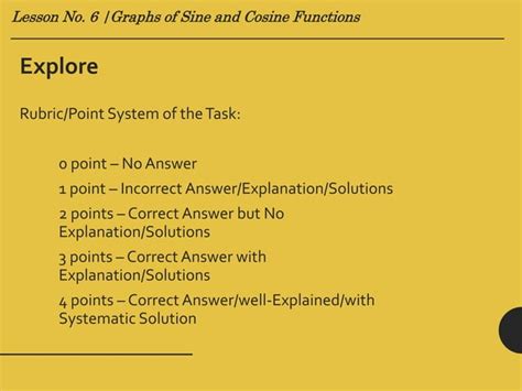 Lesson No 6 Graphs Of Sine And Cosine Functions Pptx Geology Science