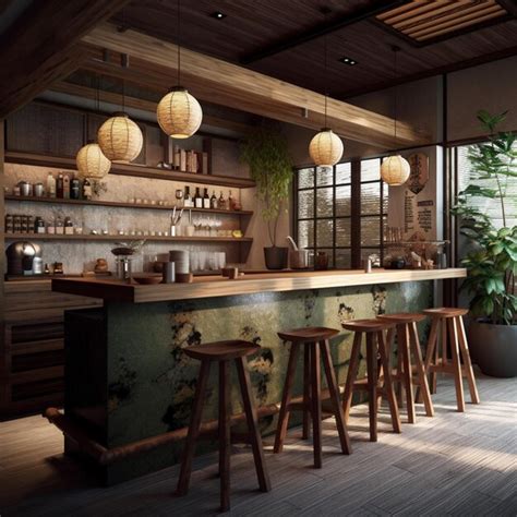 Premium AI Image A Bar With A Tree On It