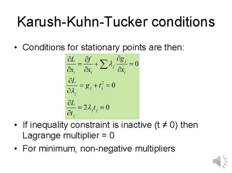 Optimality Conditions For Constrained Local Optima Lagrange Multipliers
