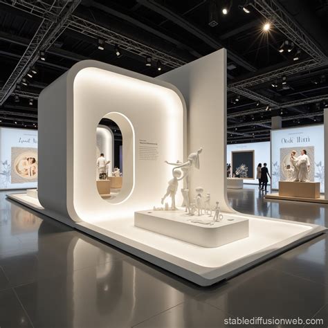 Curved Line Concept Display Stable Diffusion Online