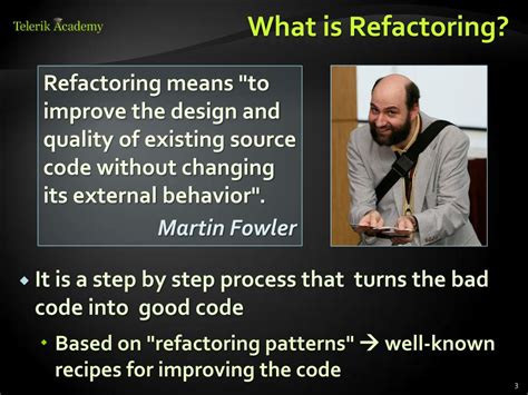 ppt refactoring improving the quality of existing code powerpoint