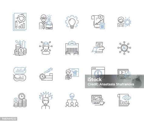 디지털 변환 개요 아이콘 모음입니다 디지털 변환 기술 자동화 클라우드 분석 인공 벡터 및 일러스트레이션 개념 세트 지능 온라인 민첩한 선형 표지판 군사 동원에 대한 스톡