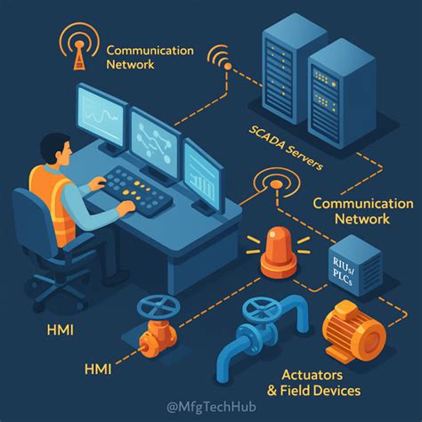 Scada Control And Command Functions Industrial Automation And Real Time