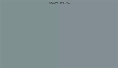 Hex 7e9090 To Ral Code Ral 7000 Conversion Chart Ral Classic