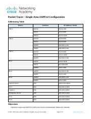 Single Area OSPFv Configuration Guide Implement OSPF For Course Hero