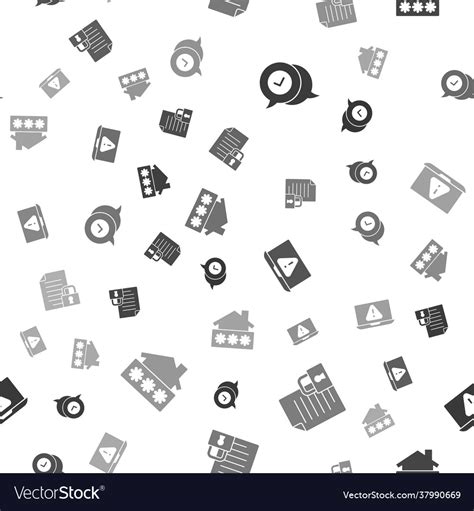 Set Check Mark In Speech Bubble Document And Lock Vector Image