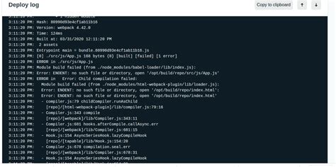 React Webpack Deployment Failed Enoent No Such File Or Directory Open Support Netlify
