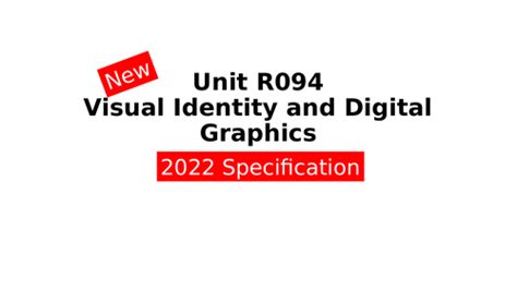 R094 Ocr Nationals In Imedia Visual Identity And Digital Graphics Teaching Resources
