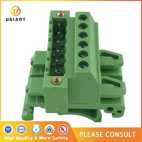 Pitch 5 08mm Pluggable Wire To Wire With Flange Din Rail Terminal Block