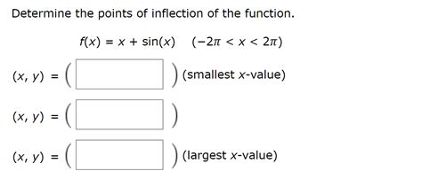 Solved Determine The Points Of Inflection Of The Function Chegg