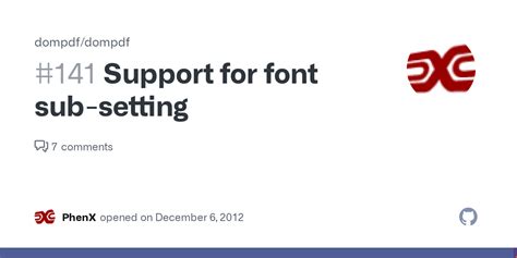 Support For Font Sub Setting · Issue 141 · Dompdfdompdf · Github