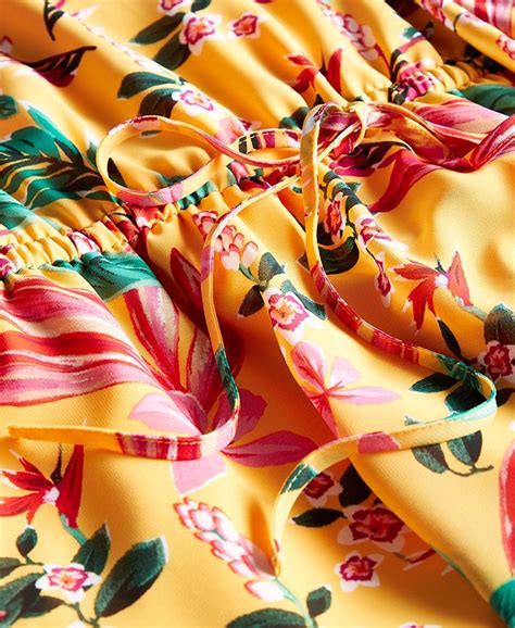 Bar Iii Womens Printed Chiffon Maxi Dress Created For Macys