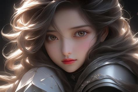 Premium Ai Image 3d Illustration Of A Beautiful Woman With A Black
