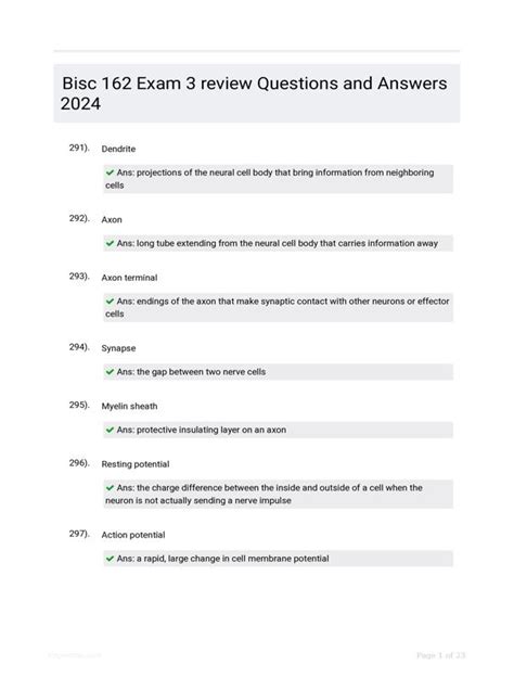 Bisc Exam Review Questions And Answers