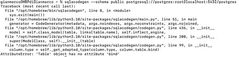 Im Getting This Issue Table Object Has Not Attribute Bind Haven