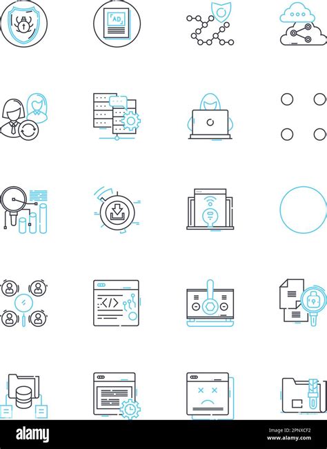 Cloud Eventuality Linear Icons Set Clouds Virtualization Automation
