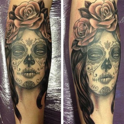 Amazing Sugar Skull Portrait Blackandgrey Sugar Skull Tattoos Skull Tattoos Tattoos