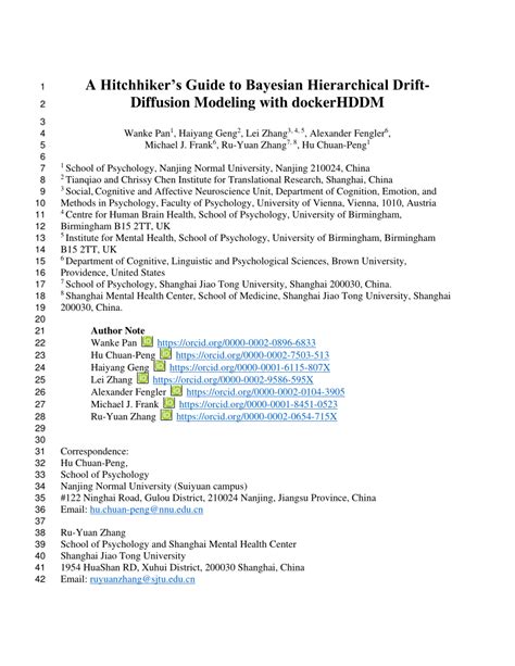 Pdf Dockerhddm A User Friendly Environment For Bayesian Hierarchical Drift Diffusion Modeling