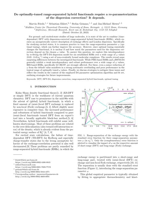 Pdf Do Optimally Tuned Range Separated Hybrid Functionals Require A
