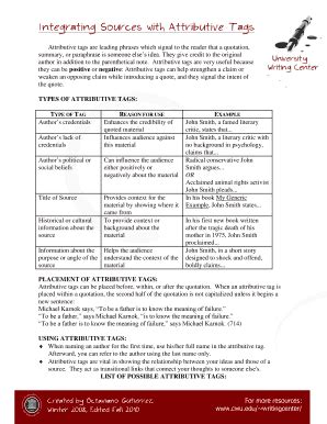 Fillable Online Attributive Tags Are Leading Phrases Which Signal To The Reader That A Quotation