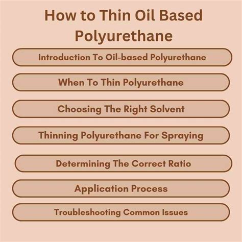 How To Thin Oil Based Polyurethane Easy Steps And Tips