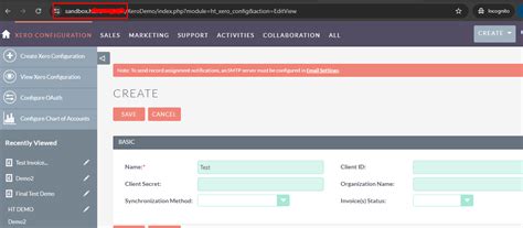 Xero Integration SuiteCRM Module