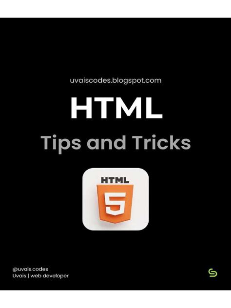 Html Tips And Tricks Pdf
