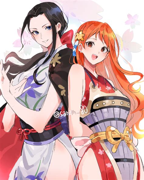 Nami And Nico Robin One Piece Drawn By Joman Danbooru