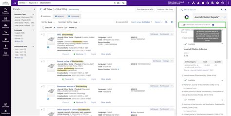 Journal Citation Reports Jcr Ex Libris Developer Network