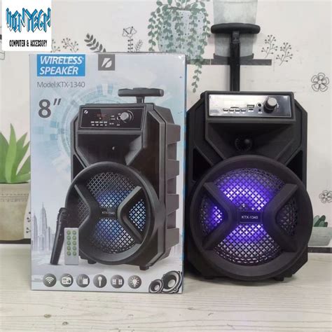 KTX 1340 Wireless Portable Bluetooth Speaker With Led Light Support Mic Shopee Malaysia