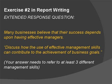 WHAT IS AN EXTENDED RESPONSE Extra Lesson LESSON