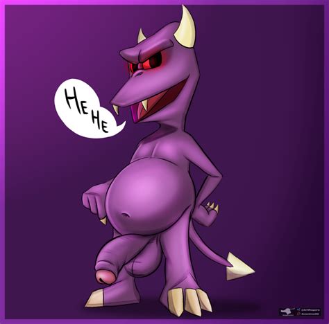 Rule 34 Balls Belly Big Balls Big Belly Big Penis Border Demon Fangs