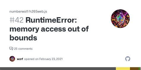 runtimeerror memory access out of bounds · issue 42 · numberwolf