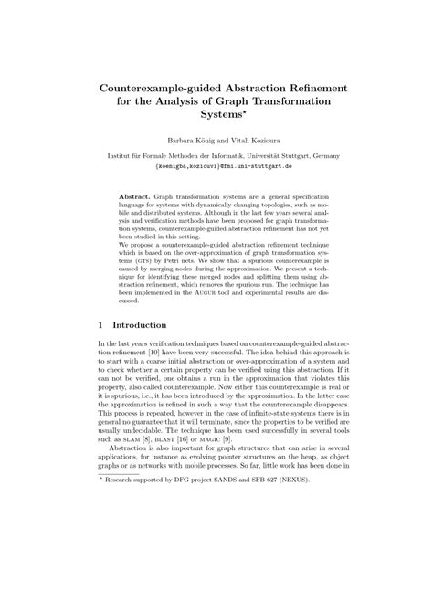 pdf counterexample guided abstraction refinement for the analysis of