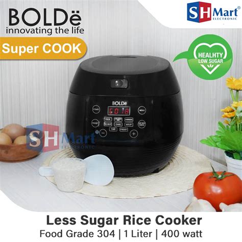 Jual Rice Cooker Bolde Super Cook Less Sugar Kapasitas 1 Liter Rice