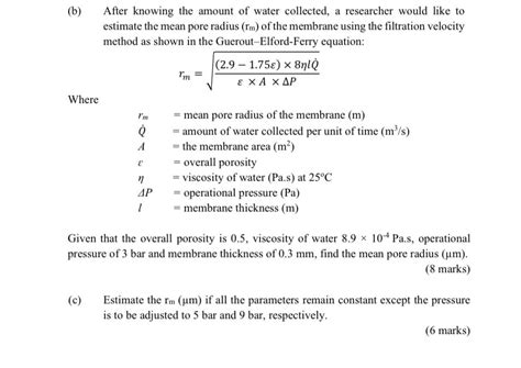 Solved Q1 A Water Flux Describes The Quantity Of The