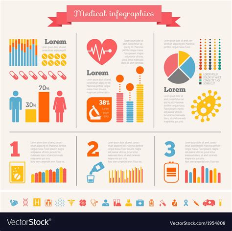 Medical Infographic Template Royalty Free Vector Image