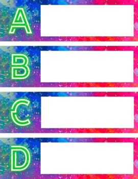 Neon Splatter Name Tags Green By Happily At HOME TPT