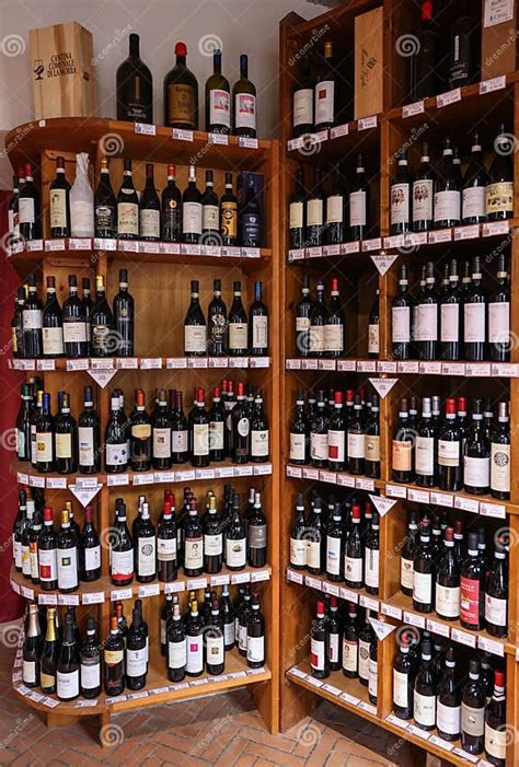 Interior Of A Wine Shop In La Morra Piedmont Italy Editorial Stock