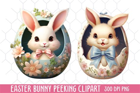 Easter Bunny Peeking Egg Sublimation Graphic By Craftart · Creative Fabrica
