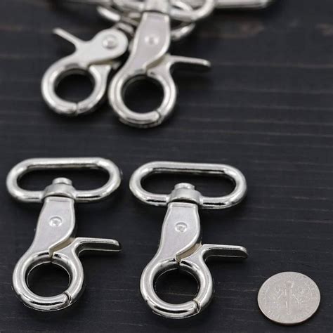 2 Pieces 1 Inch Heavy Duty Nickel Plated Lobster Swivel Clasp For Large
