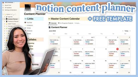 How To Use Notion 💻💡 Content Calendar Notion Tutorial Free Template For Content Creators