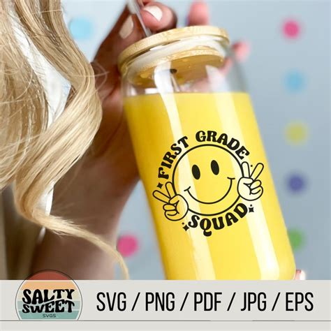 First Grade Squad Svg Back To School Elementary School Etsy
