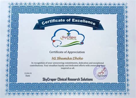 Thank You For The Appreciation Certificate Recognizing My Loyalty And