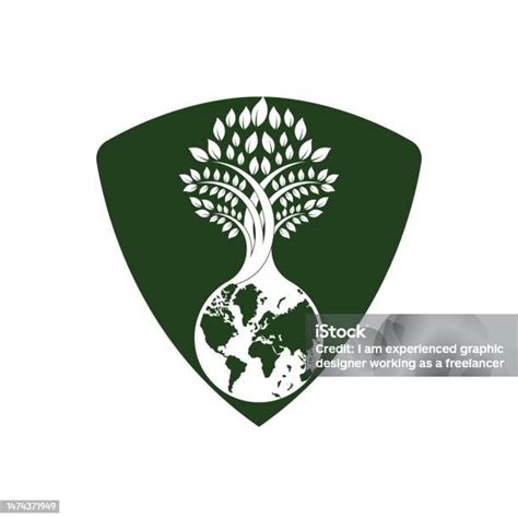 글로브 트리 벡터 로고 디자인 템플릿 행성과 에코 기호 또는 아이콘 0명에 대한 스톡 벡터 아트 및 기타 이미지 0명 개념