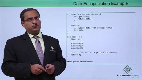 C Data Encapsulation Example Youtube