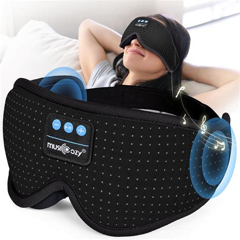 Musicozy White Noise Sleep Mask Headphones With 16 Soothing