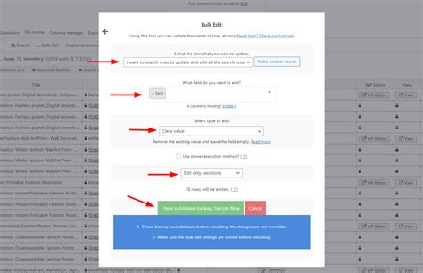 Woocommerce Remove Sku From Product Variations In Bulk